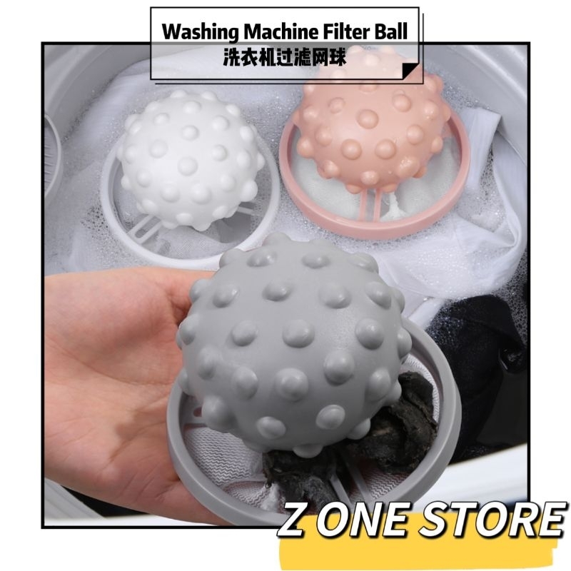 🦁Ready Stock🦁Round Ball Washing Machine Filter Bag Floating Style ...