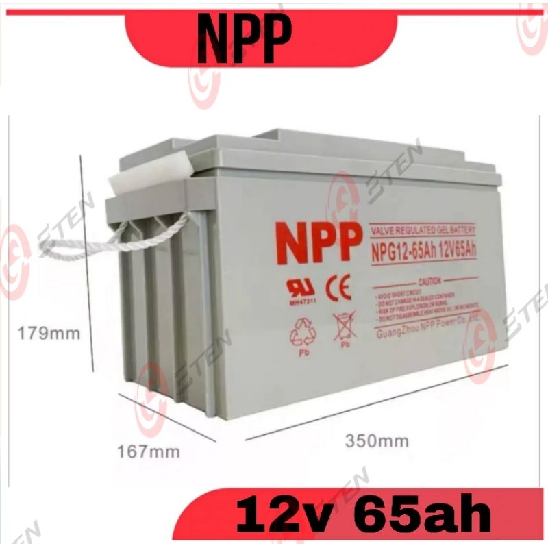 NPP NPG 060 065 Solar Gel type DEEP CYCLE Battery NPG12-60AH NPG12-65AH ...
