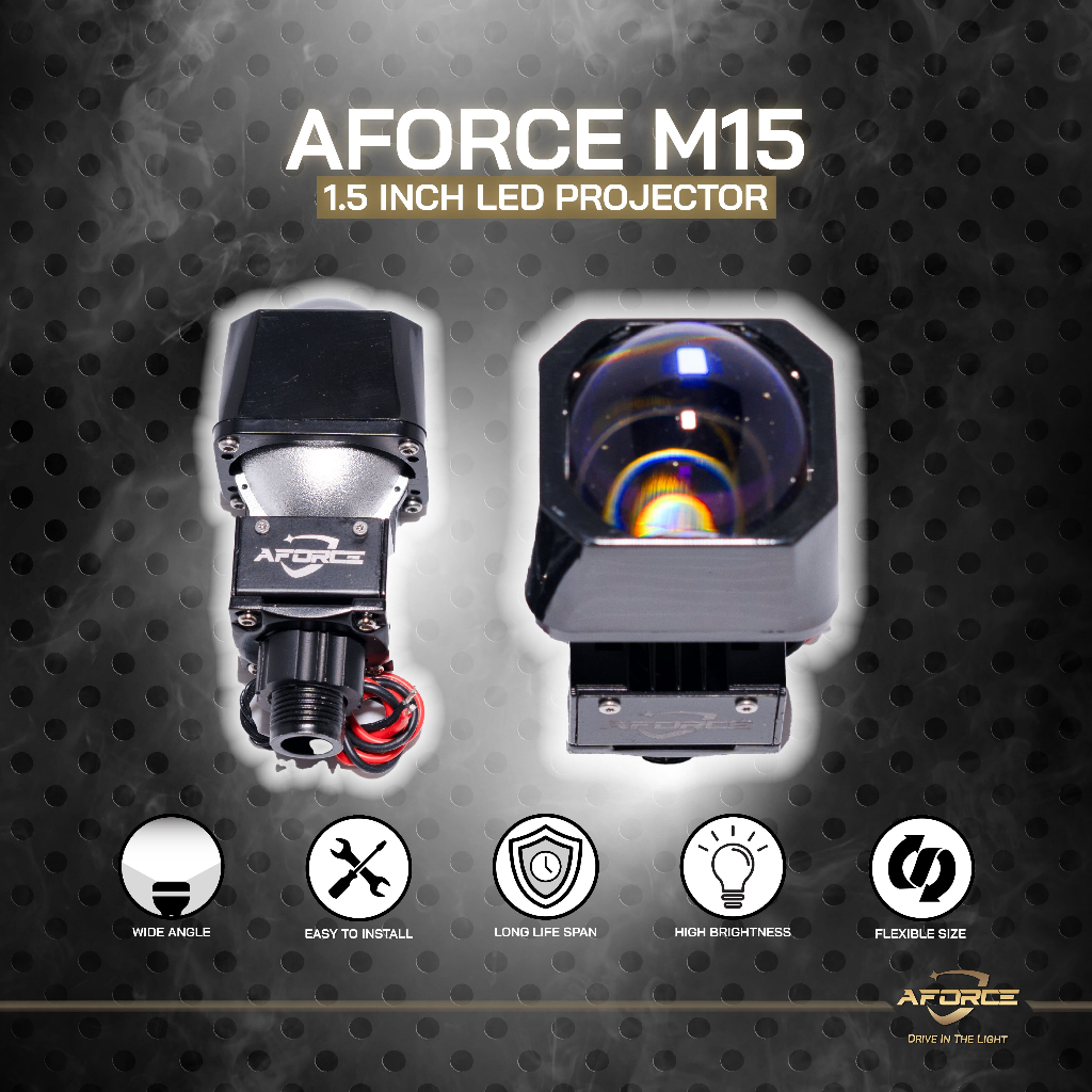 AFORCE M15 1.5INCH LED CAR HEADLAMP PROJECTOR LIGHT (MALAYSIA READY STOCK) | Shopee Malaysia