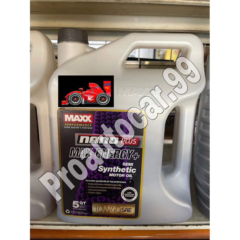 Maxx Performance Nano Plus Max-Energ Semi Synthetic 10w40 4L | Shopee ...