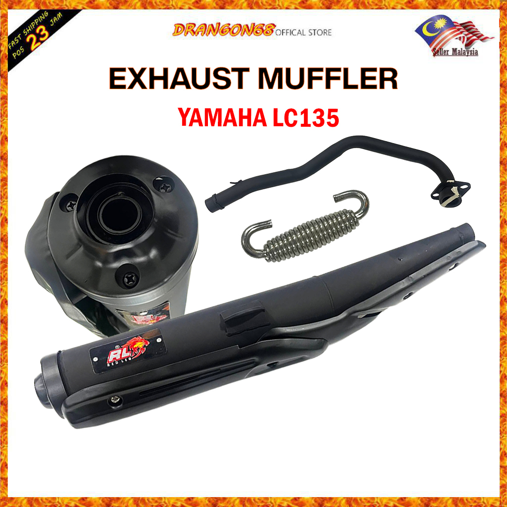 EXHAUST MUFFLER EKZOS YAMAHA LC135 V2 V3 V4 V5 V6 V7 ADD HORSE POWER ...