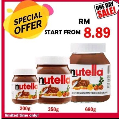 READY STOCK]Nutella Jam Hazelnut Cocoa Spread Bread (Jem Nutella Roti ...