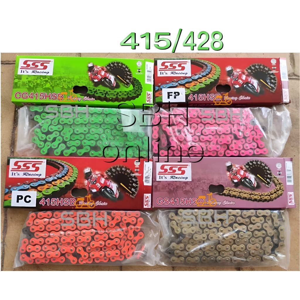 !!100% ORIGINAL!!CHAIN 415/428 SSS #CHAIN RACING SSS - 415 / 428 X 122L ...
