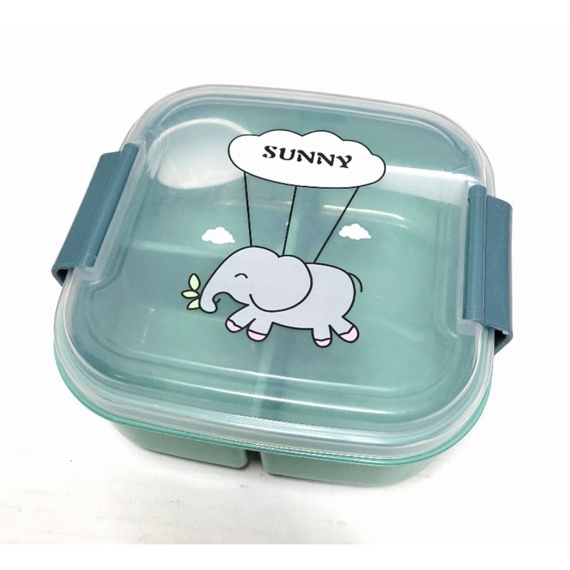 (Ready Stock) Kids Lunch Box Cute Lunch box bento box & Spoon food ...