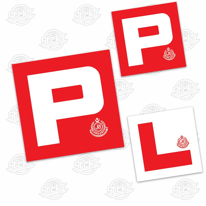 Sticker L & P kereta dan motosikal ukuran JPJ | Shopee Malaysia