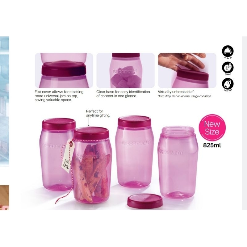 Tupperware Universal Jar Set 825ml-4pcs | Shopee Malaysia