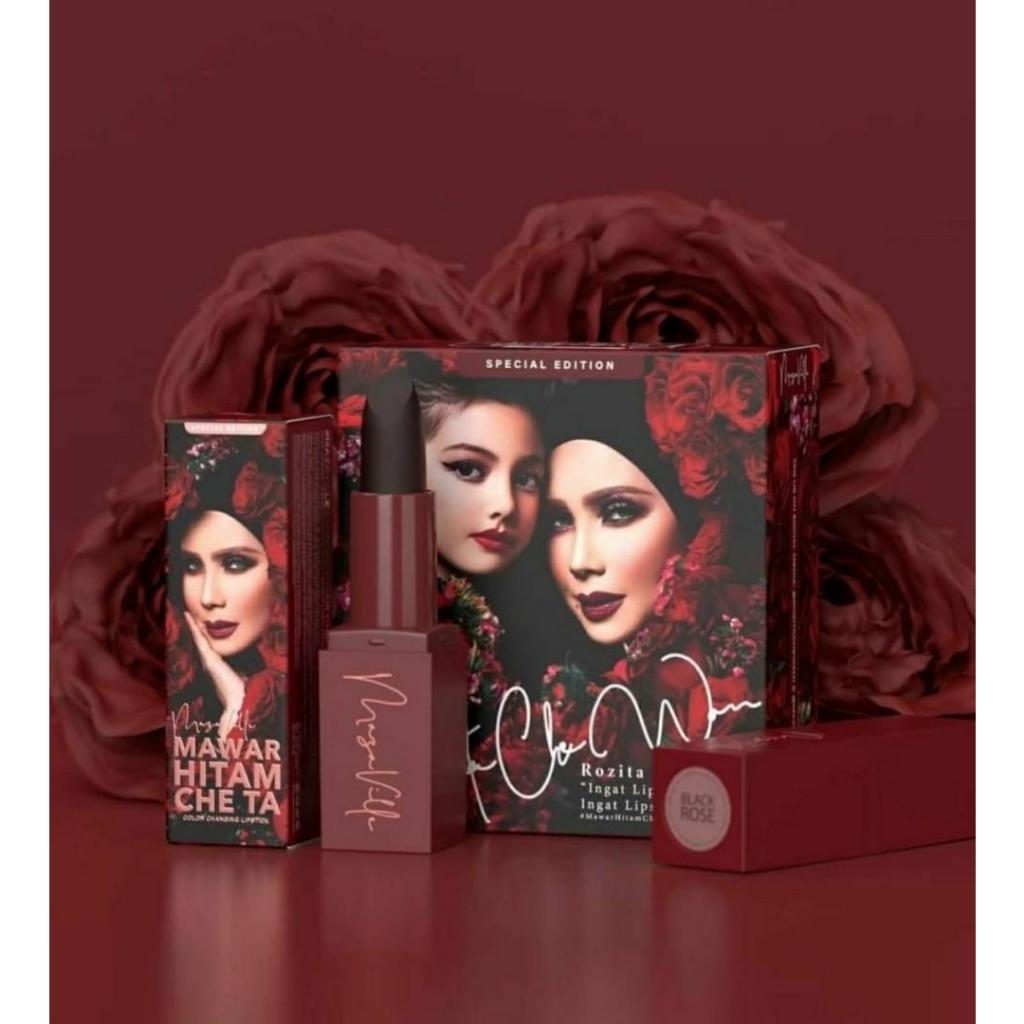 [FREEGIFT] Lipstick Mawar Hitam Che Ta Gincu Merah Halal Sah Solat /CHE ...