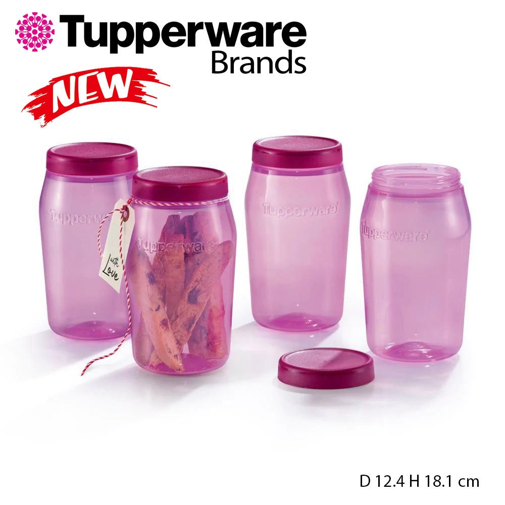 🔥READY STOCK🔥 Original Tupperware Universal Jar 825ml - Dark Pink ...