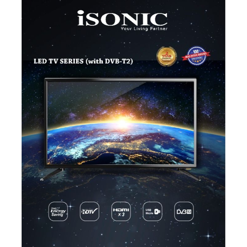 32" iSONIC LED TV (WITH DVB-T2) ICT-3205 | Shopee Malaysia