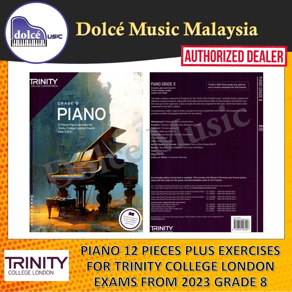 Trinity - Piano 12 Pieces Plus Exercises for Trinity College London ...
