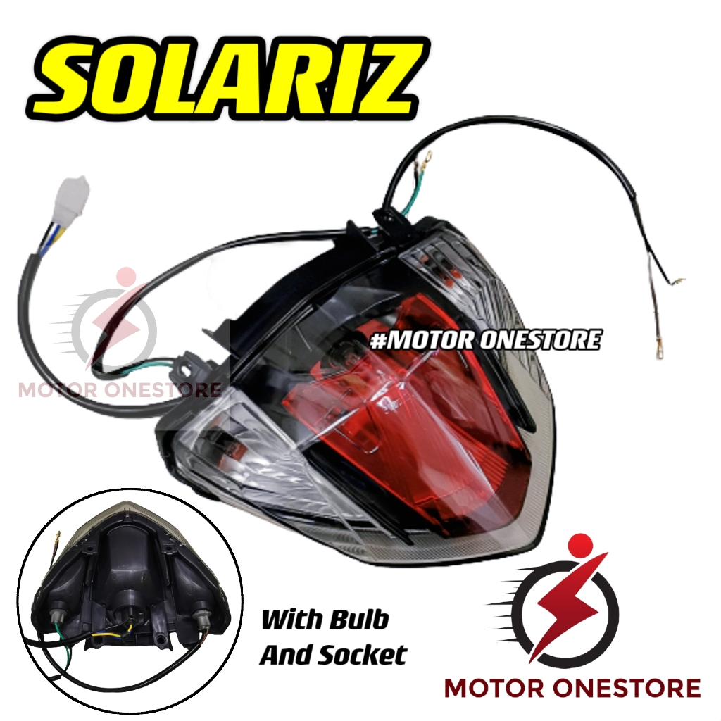 EGO SOLARIZ tail lamp set with socket bulb signal Lampu Belakang siap ...