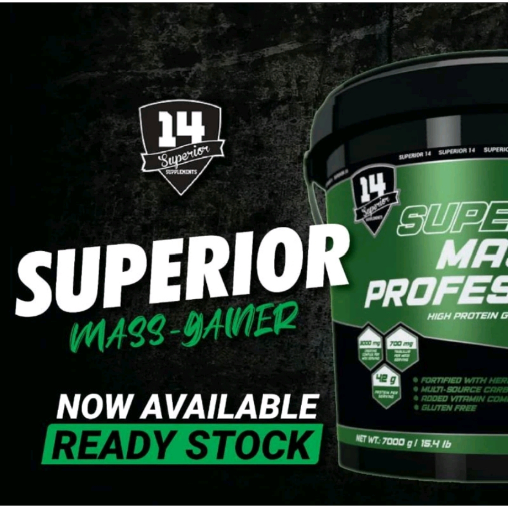 Superior14 Superior Mass New Big Bucket 7KG All In One Mass Gainer Free ...