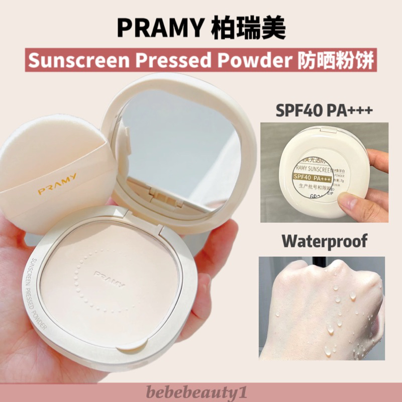 PRAMY 柏瑞美防晒粉饼 SPF40 PA+++ PRAMY Facial Sunscreen Pressed Powder ...