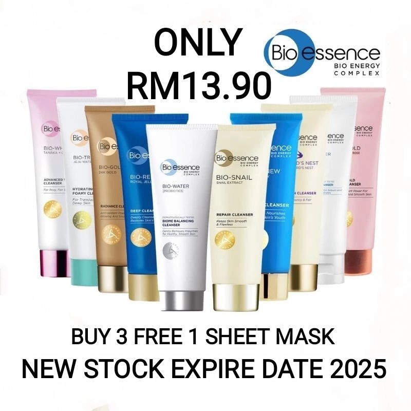 Bio-essence Facial Cleanser 100g 5 variant available | Shopee Malaysia