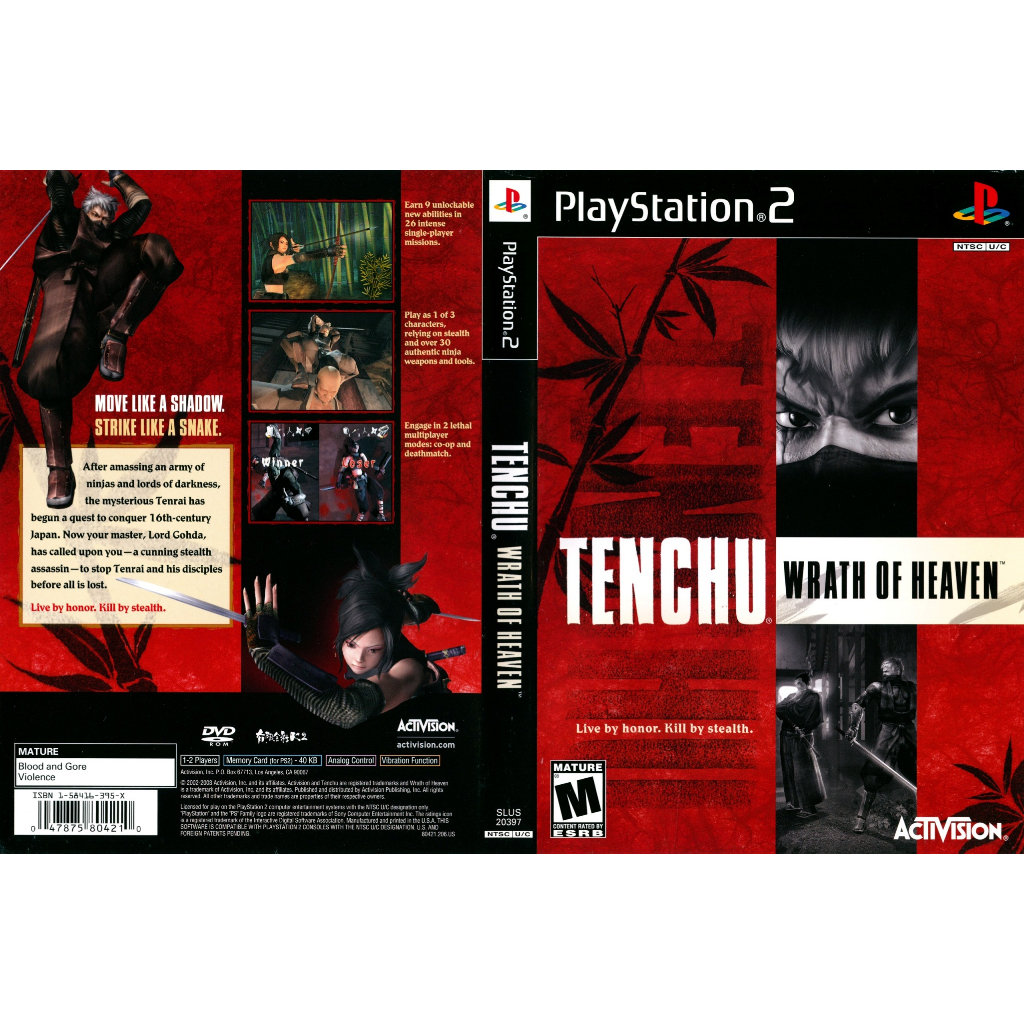 Ps2 Dvd Games Tenchu Wrath Of Heaven Shopee Malaysia