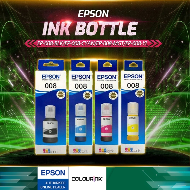 Epson Original Genuine 008 Pigment Ink Tank T06G100 T06G200 T06G300 ...