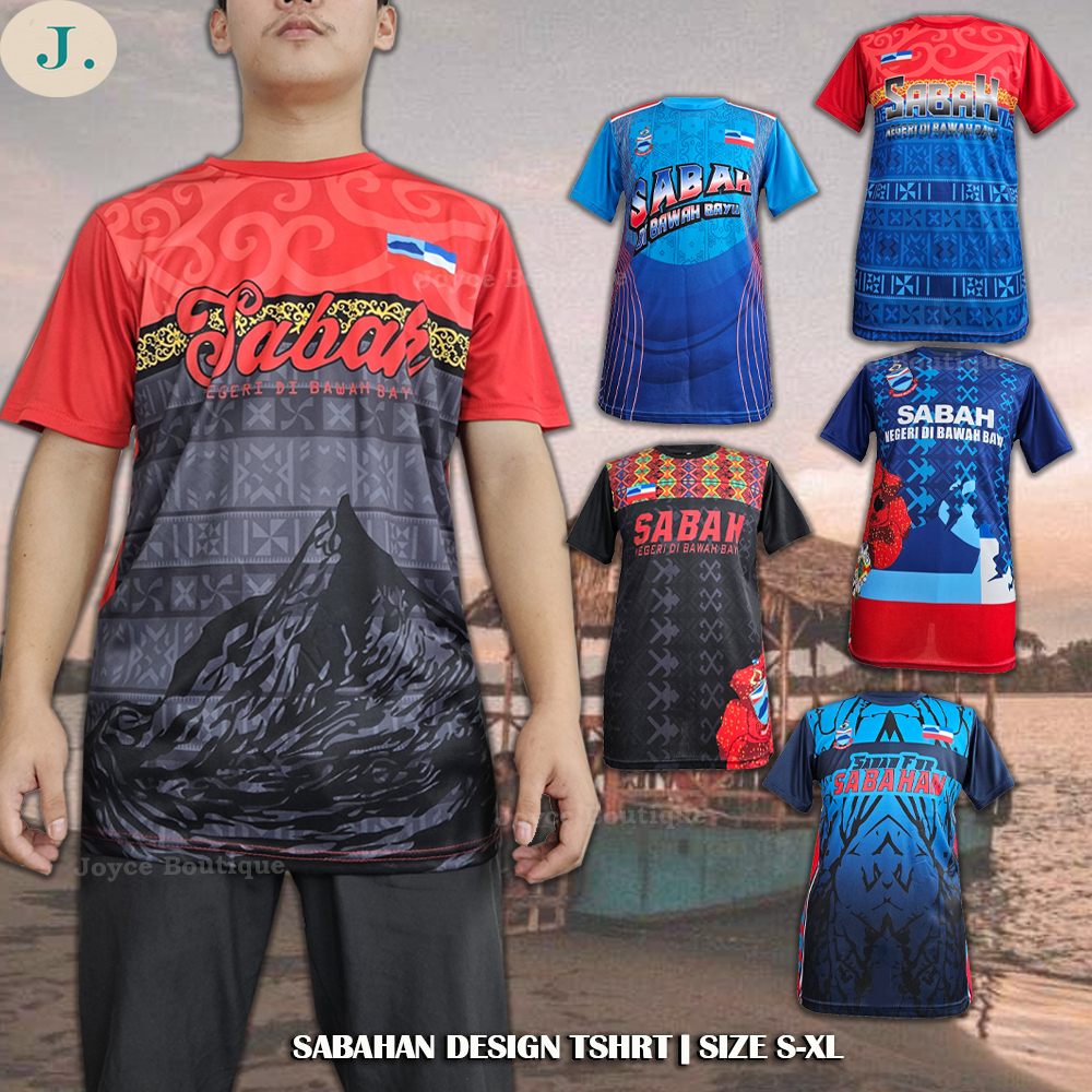 🔥Ready Stock🔥 Baju Batik Jersey Traditional Etnik Sabah Biru BLUE ...