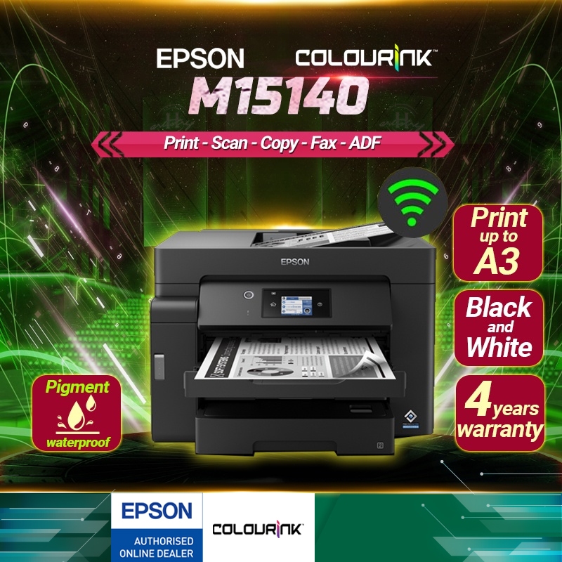 Epson EcoTank M15140 L15150 A3 Duplex All-in-One Refill Colour Pigment ...