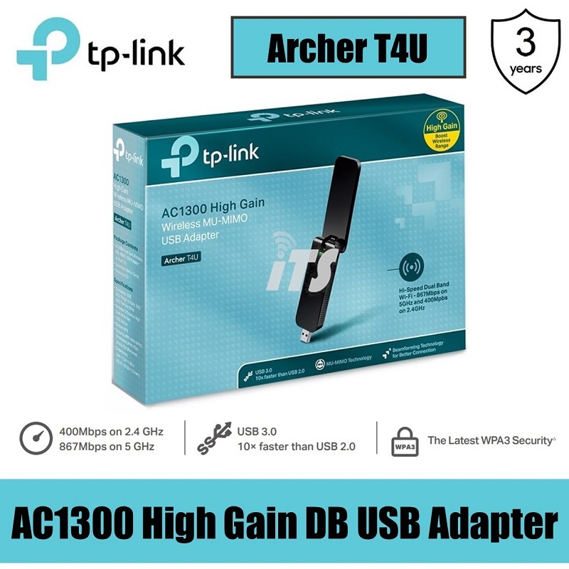 TP-Link AC1300 Wireless Dual Band USB Adapter (Archer T4U) | Shopee Malaysia