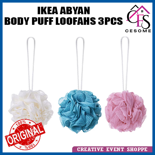 IKEA 💯Original ikea ABYAN Body Puff Bath Sponge Loofahs Penyental Badan ...