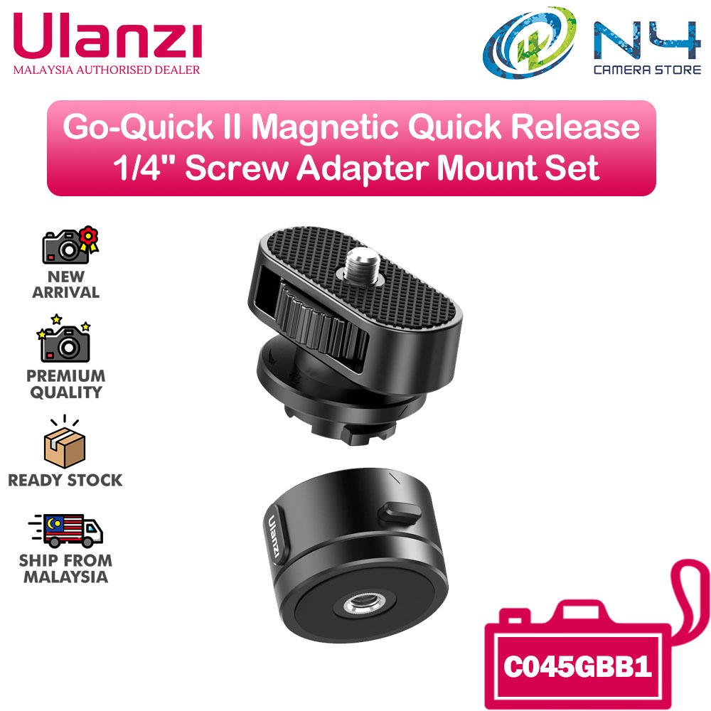Ulanzi C016 Go-Quick II Magnetic Quick Release 1/4" Screw Adapter Mount ...