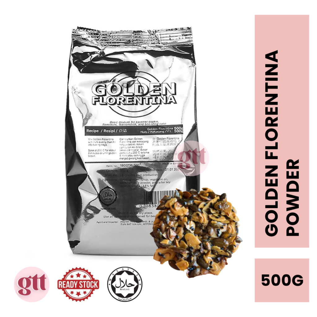 GOLDEN FLORENTINA 500G PREMIX 年饼麦芽糖杏仁饼干原料 CNY Florentine Almond Biscuit ...
