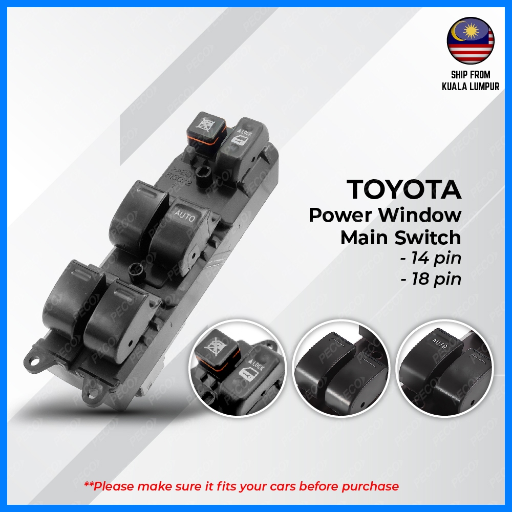 TOYOTA Power Window Main Switch Vios / Altis / CAMRY / Hilux Vigo 2003 ...
