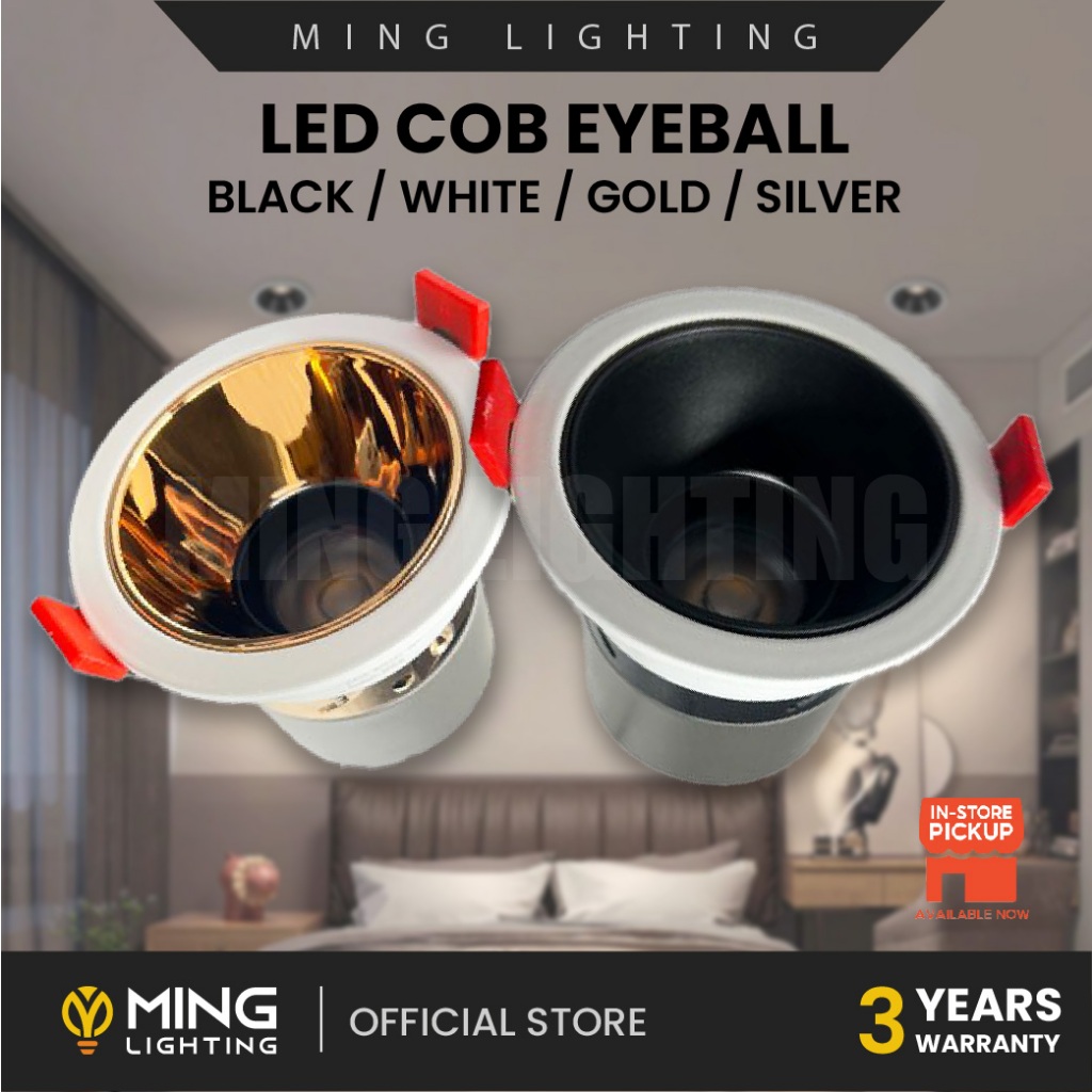 LED COB Eyeball Recessed Spotlight 12W Downlight Home Lighting Ceiling ...