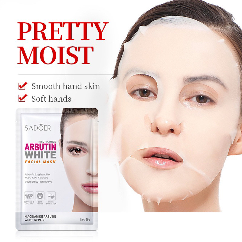 SADOER nicotinamide arbutin whitening and hydrating mask 1PCS | Shopee ...