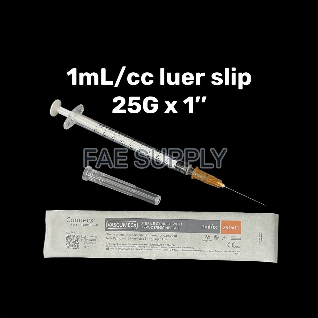 Syringe Picagari Luer Lock With Needle MDA 1/3/5/10 mL CC 21G 23G 25G | Shopee Malaysia