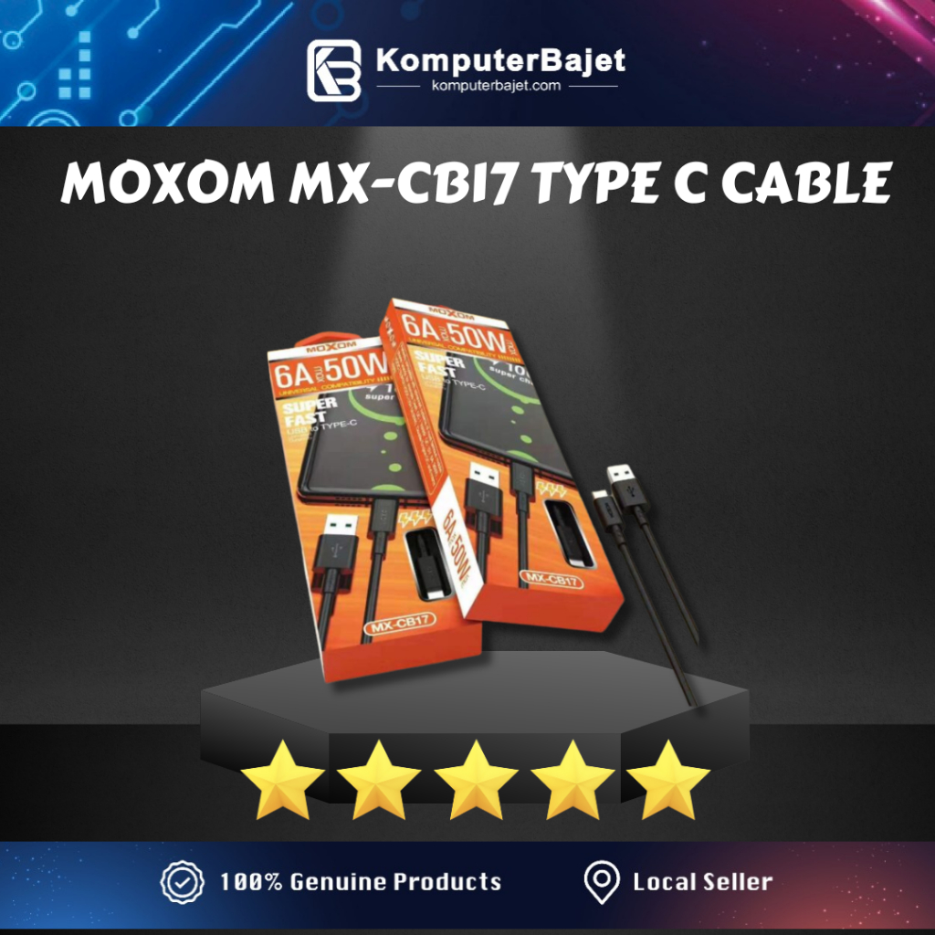 MOXOM MX-CB17 6A SUPER FAST CHARGING DATA CABLE TYPE-C | Shopee Malaysia