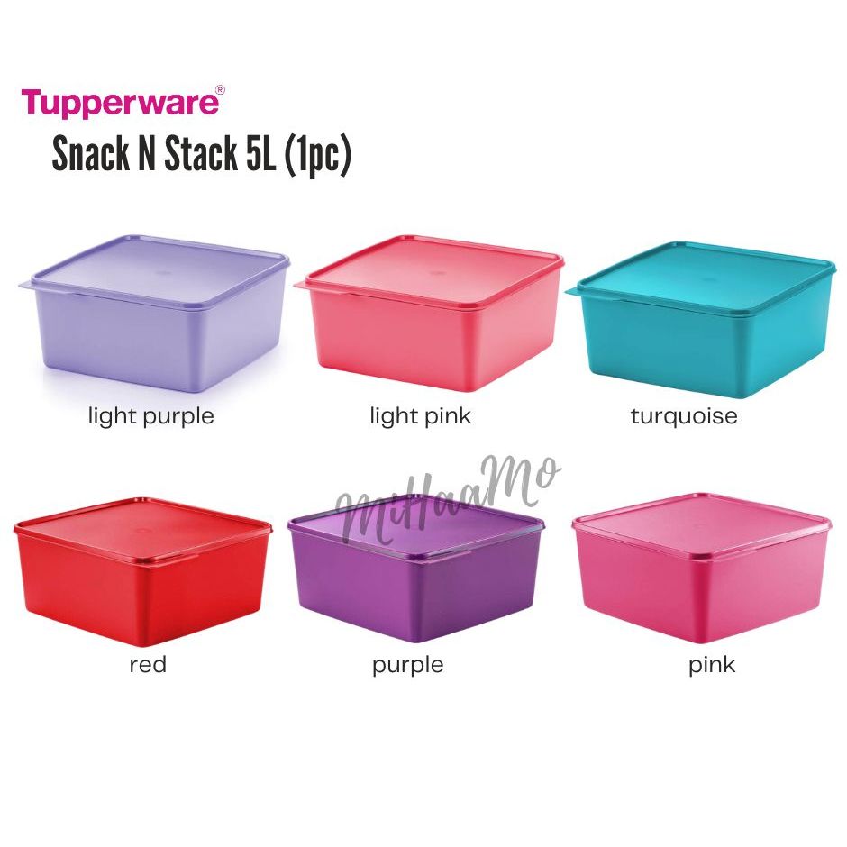 Tupperware Large Snack N Stack 5.0L Bekas Makanan Besar Food Storage ...