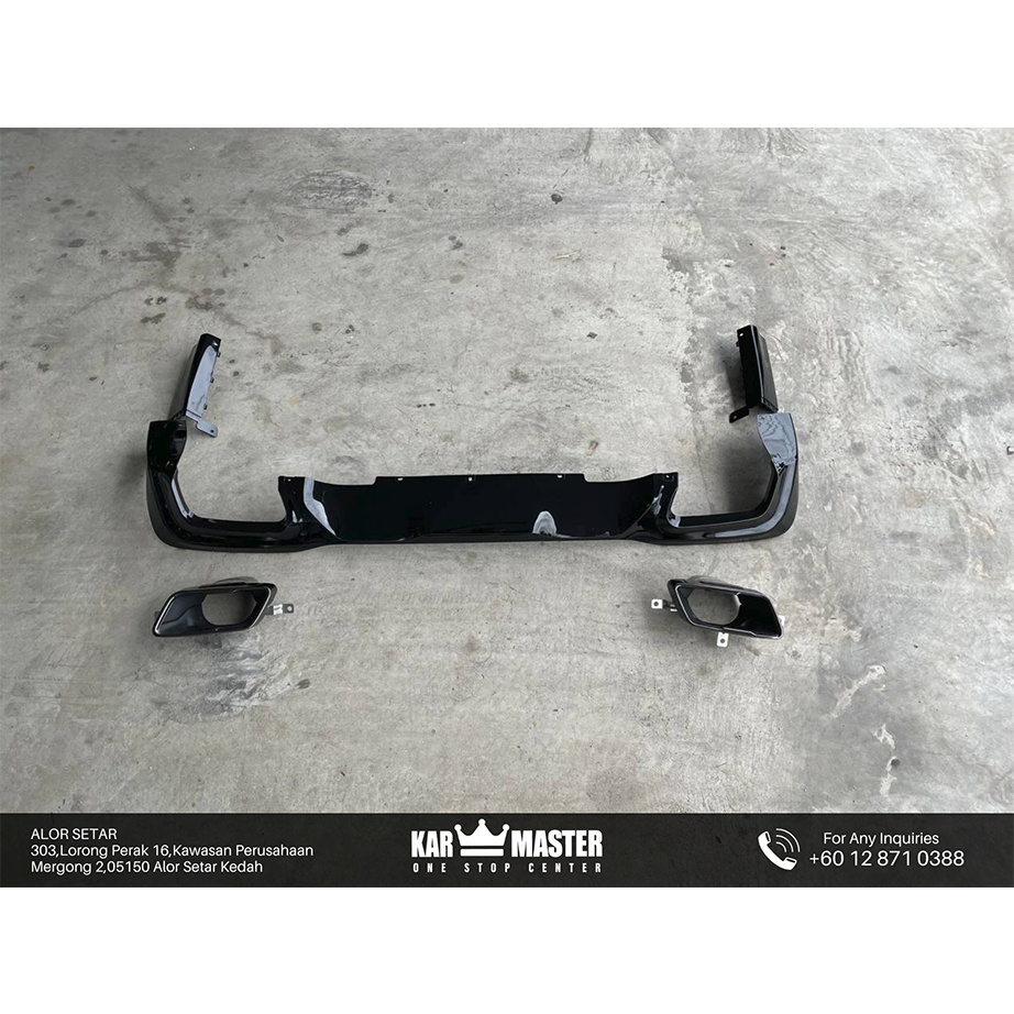 BMW F44 MP Rear Diffuser with Exhaust Tip Black | Shopee Malaysia