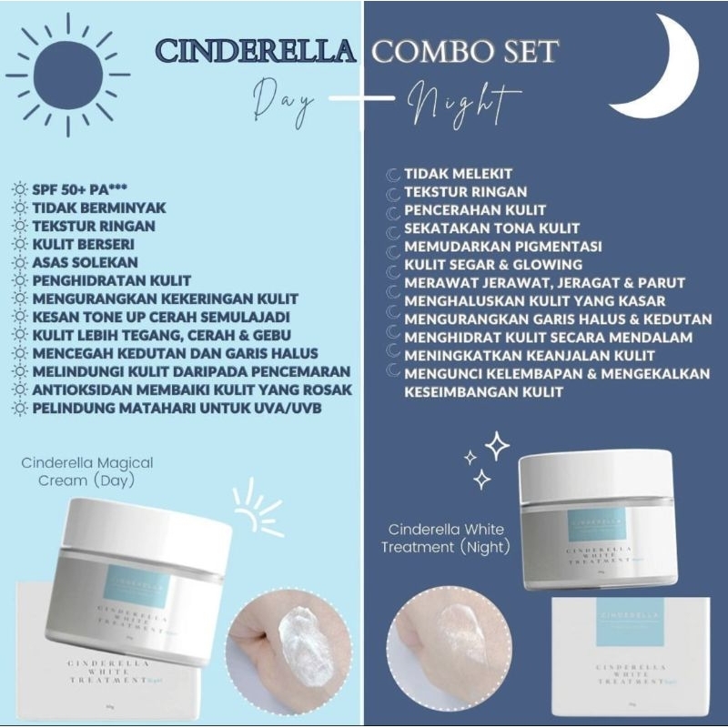 🔥CINDERELLA MAGICAL CREAM & White Treatment Night Cream 💓 ORI HQ 💓FREE ...
