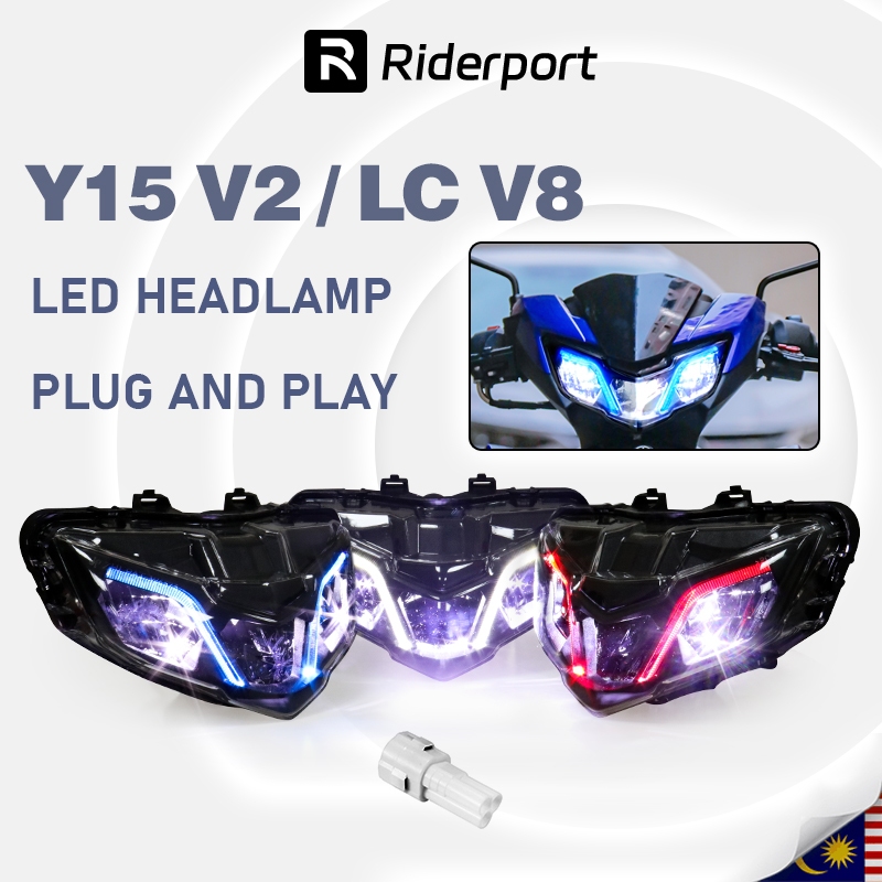 LC135 V8 Y15zr Y15 V2 Head Lamp Lampu Depan LED LC135 FI FUEL INJECTION YSUKU Y15 V2 HEADLAMP ...