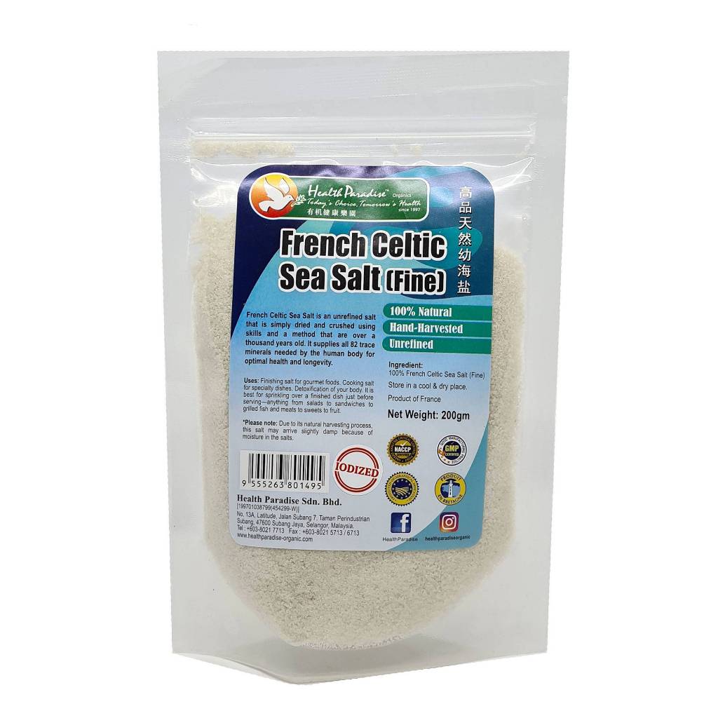 Health Paradise French Celtic Sea Salt (fine/coarse) 高品天然海盐 200g ...