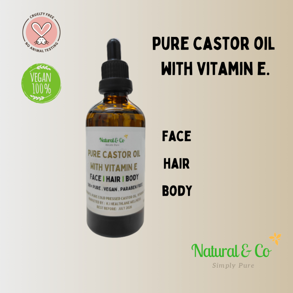 Natural & Co Pure Castor Oil With Vitamin E (100ml) | Shopee Malaysia