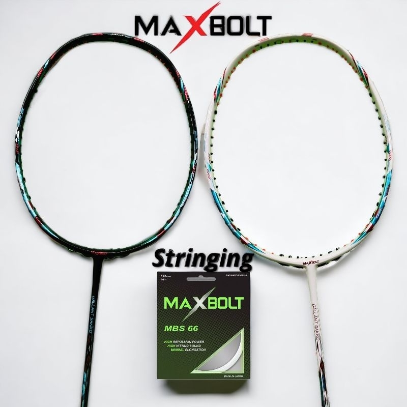 MAXBOLT GALLANT SAKIKO INSTALL WITH (Mbs66 String) BADMINTON RACKET ...