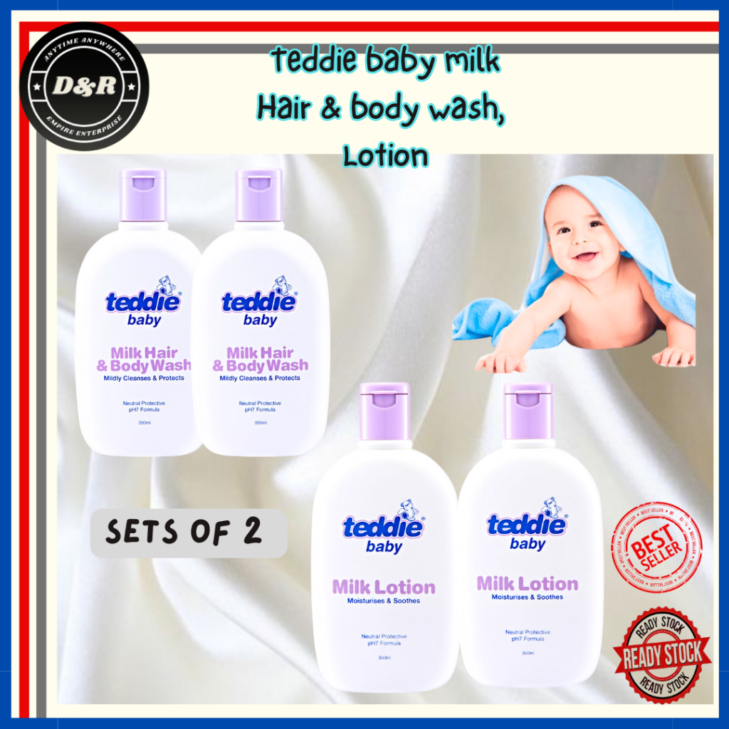 Cosway (set of 2) Teddie Baby Milk Hair & Body Wash Baby Milk Lotion ...