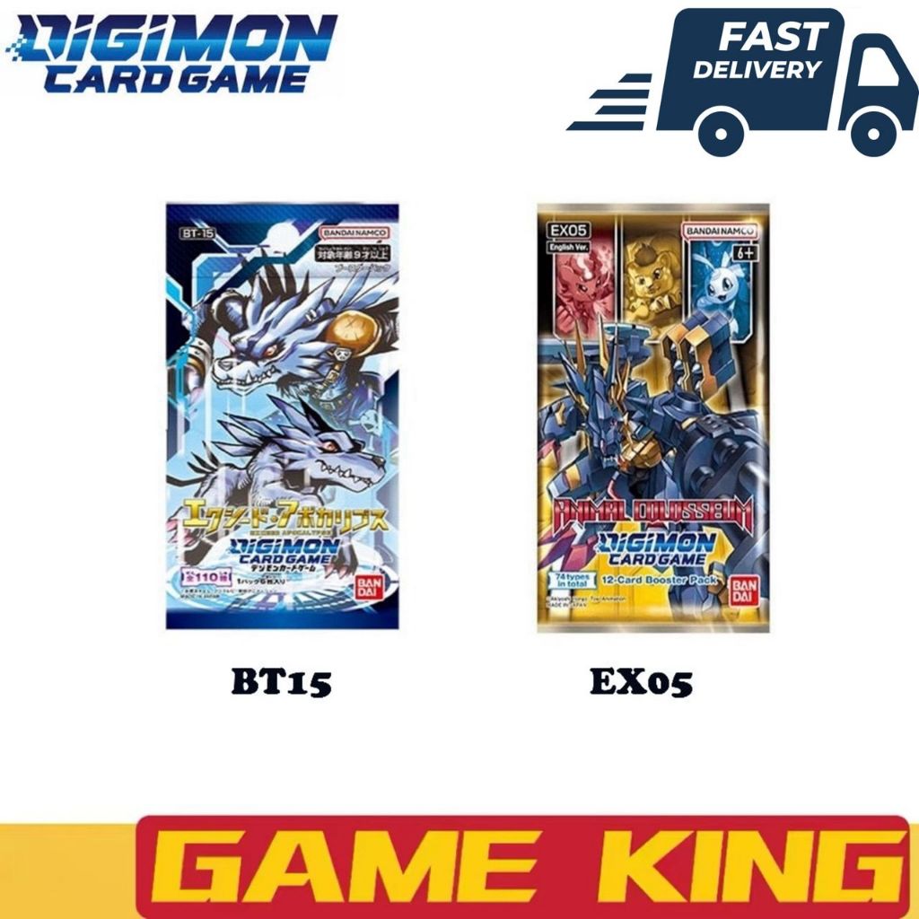 Digimon TCG EX05 Animalcoliseum / BT15 Exceed Apocalypse Booster Pack (Japan Version)(NEW ...