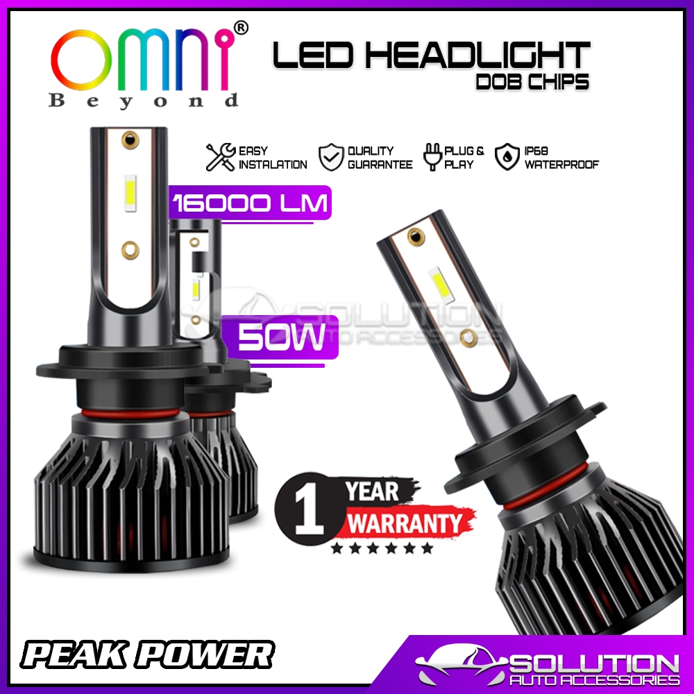 [1 YEAR WARRANTY] OMNI BEYOND Car LED Headlight H4 H7 H8 H11 H1 HB3 HB4 ...