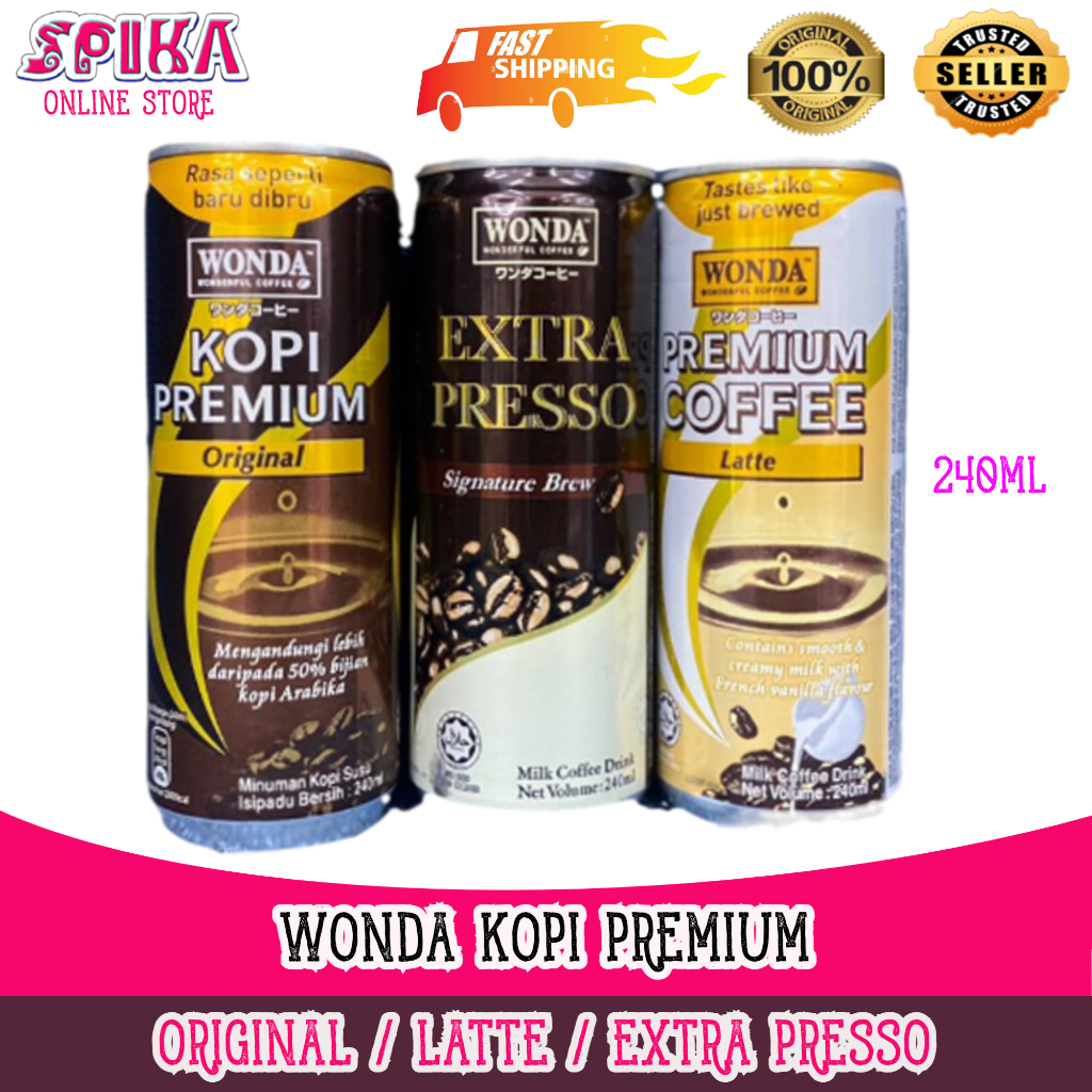 WONDA COFFEE ORIGINAL / LATTE / EXTRA PRESSO 240ML | Shopee Malaysia
