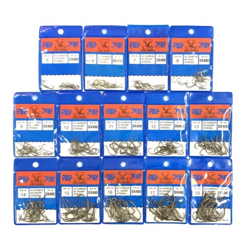 EAGLE WAVE DX400 ORIGINAL PRAWN FISH HOOKS MADE IN JAPAN / HELANG CAP ...