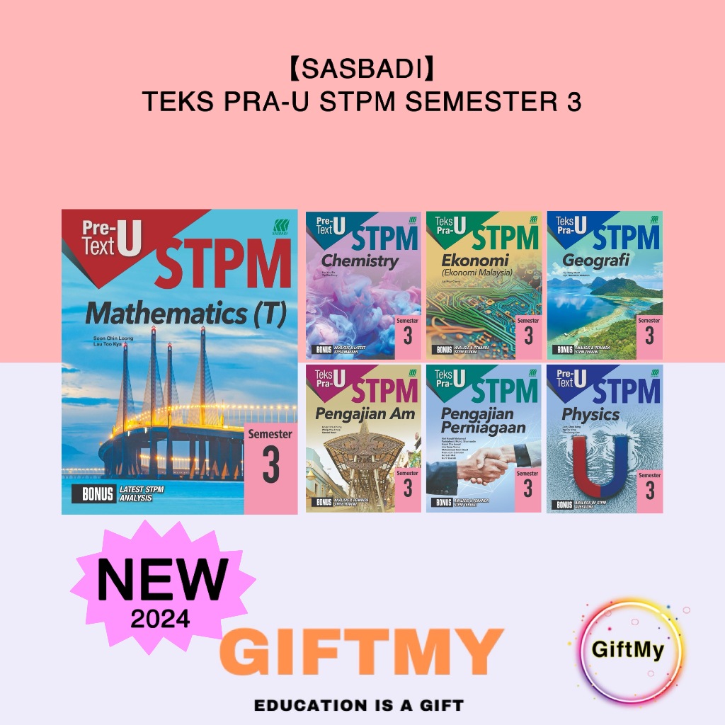 【Sasbadi】Buku Rujukan: Teks Pra-U STPM Semester 3 Edisi 2023 /2024 — Reference Book: Pre-U Text ...