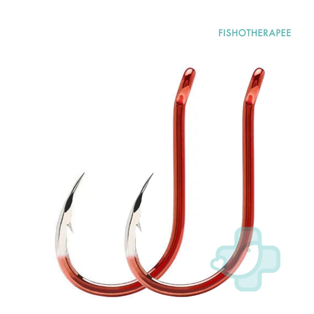 【10 pcs】High Carbon Steel Fishing Sharp Fish Hook Red Chinu Mata Kail ...