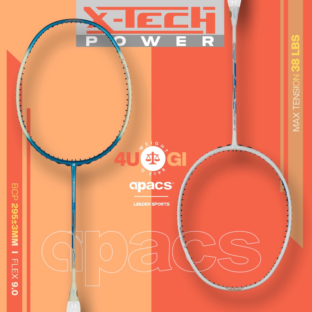 (FREE STRING & GRIP) APACS BADMINTON RACKET X TECH POWER | Shopee Malaysia