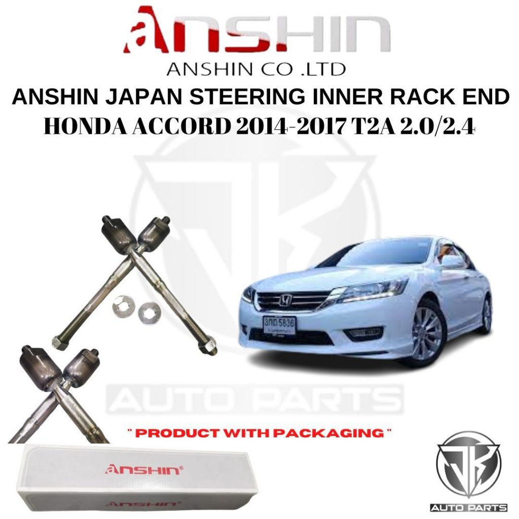 #ANSHIN# JAPAN STEERING INNER RACK END HONDA ACCORD 2014-2017 T2A/T2M 2 ...