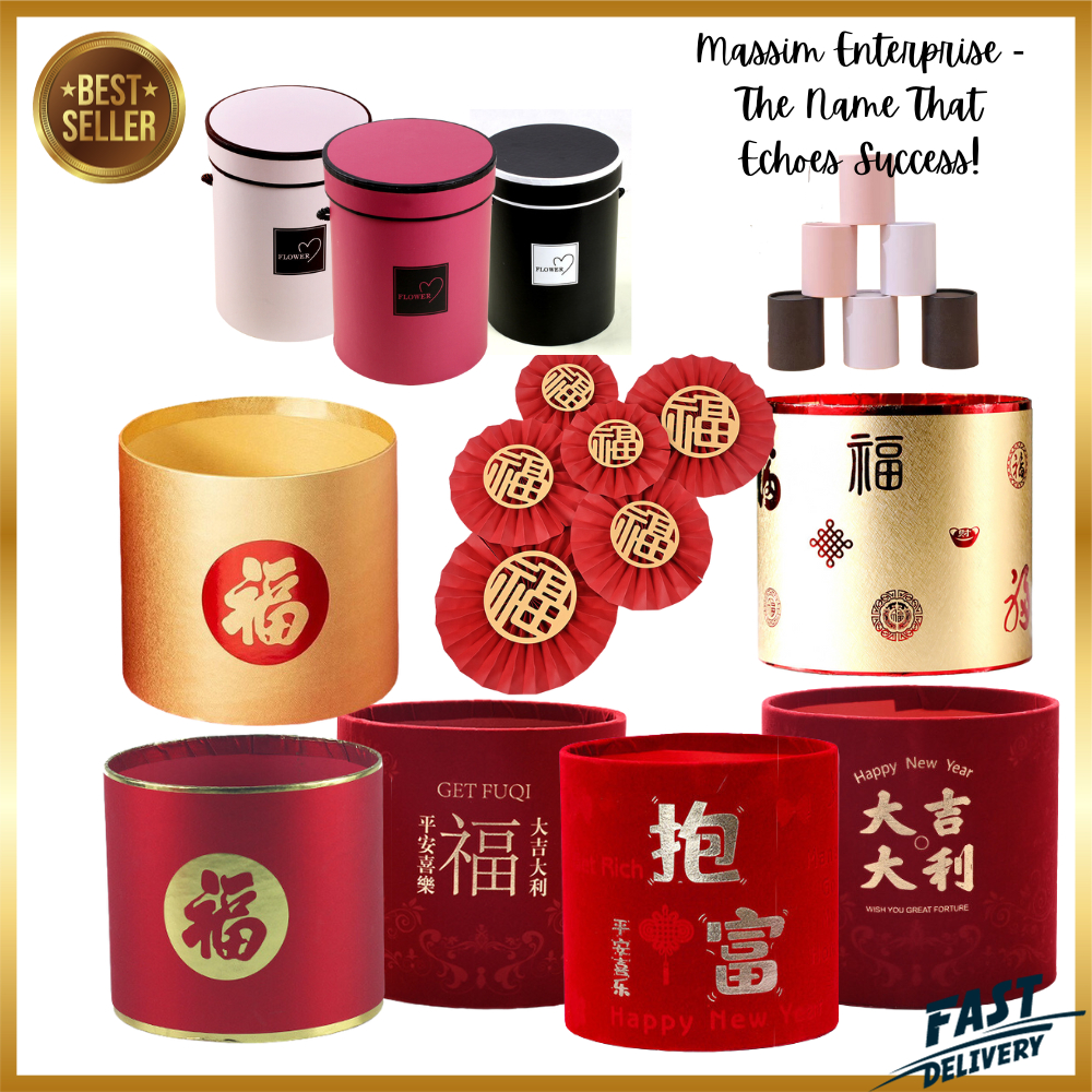 CNY Flower Box Florist Bucket Gift Box Kotak Hadiah Kotak Bunga Gift ...