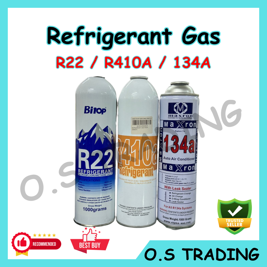 BITOP/MAXRON R134A/R22/R410A Refrigerant Gas ( Gas Peti Sejuk / Gas Peti Ais / Gas Kereta/Gas ...