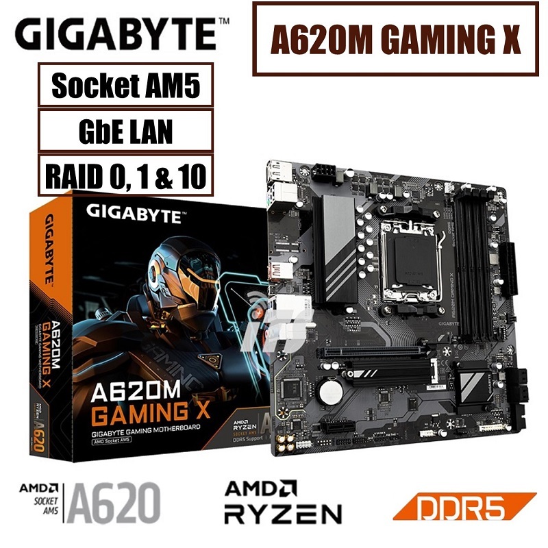 Gigabyte A620M GAMING X AM5 Mainboard - Ryzen 7000 Series Ready ...